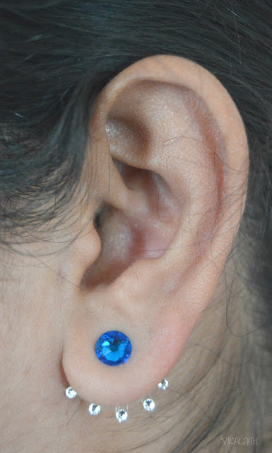 How to make double sided earrings with Swarovski crystal post & Fanned ...