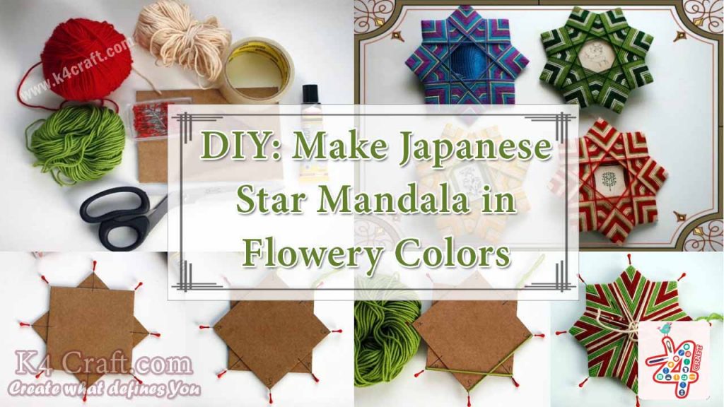 DIY: Make Japanese Star Mandala in Beautiful Flowery Colors - K4 Craft