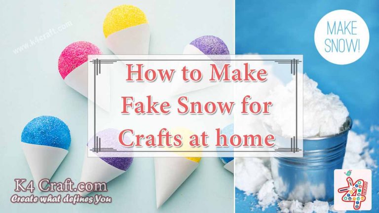 How to Make Fake Snow for Crafts at home - K4 Craft