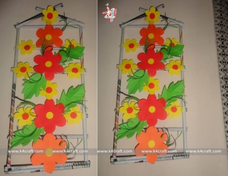 RECYCLED: Home decor wall hanging using Newspaper - K4 Craft