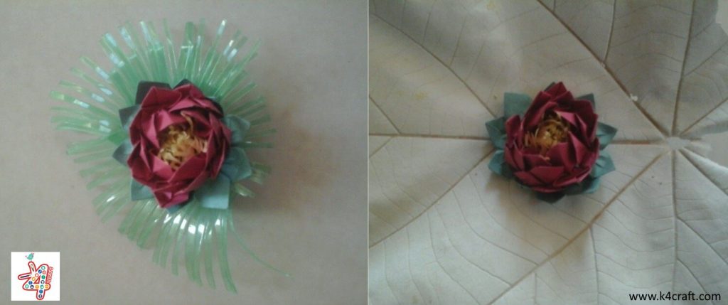 Simple and Easy to make Lotus Flower with stamen (TUTORIAL) - K4 Craft