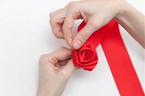 How to make a ribbon rosettes, ribbon roses (Tutorial) - K4 Craft