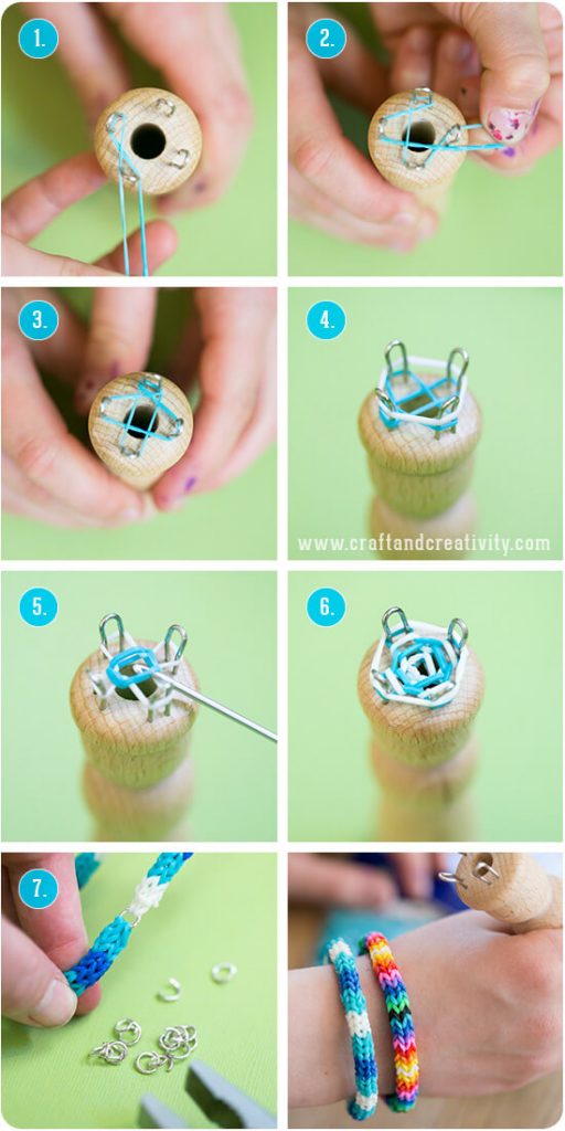 DIY Easy tutorials: How to Make Loom Bands - K4 Craft