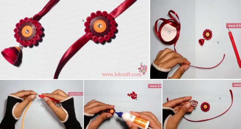 Paper Quilling Pair Rakhi making tutorial for Raksha Bandhan - K4 Craft