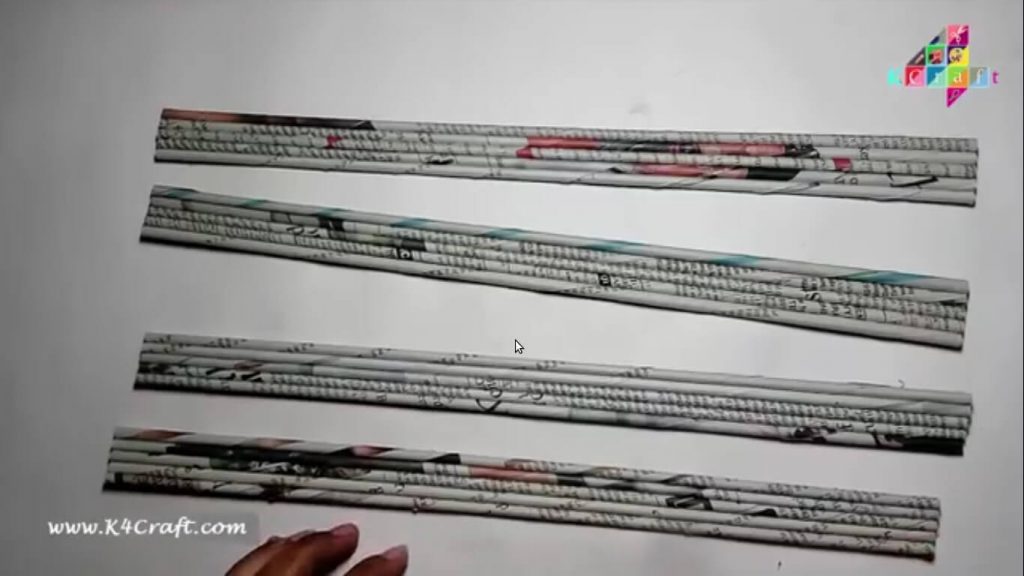 How to Make Newspaper Photo Frame - Step by step - K4 Craft