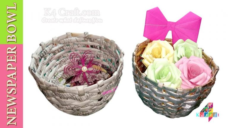 DIY Recycled Newspaper Craft Video Tutorials - K4 Craft