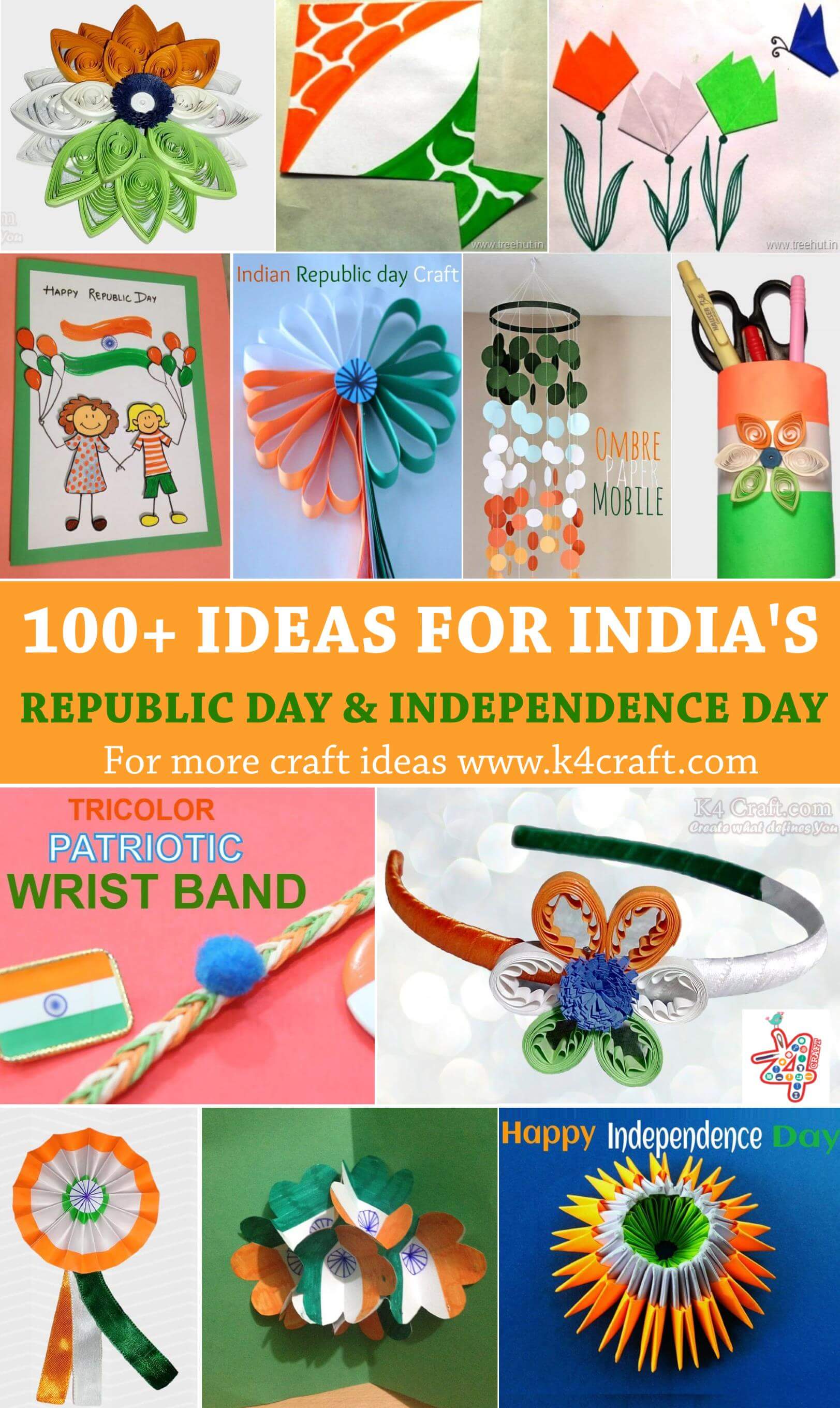 100 DIY Craft Ideas For India Independence Day And Republic Day K4 Craft