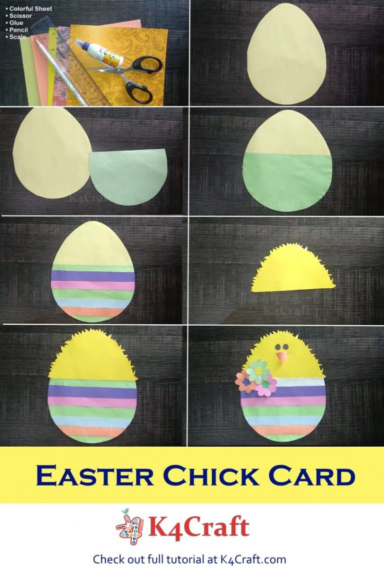 Tutorial : How to Make Easter Chick Card - K4 Craft