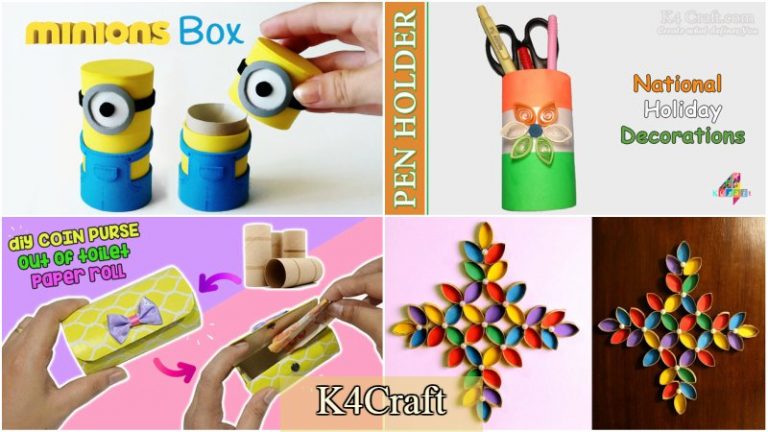 Recycled Tissue Roll Craft Tutorials - K4 Craft