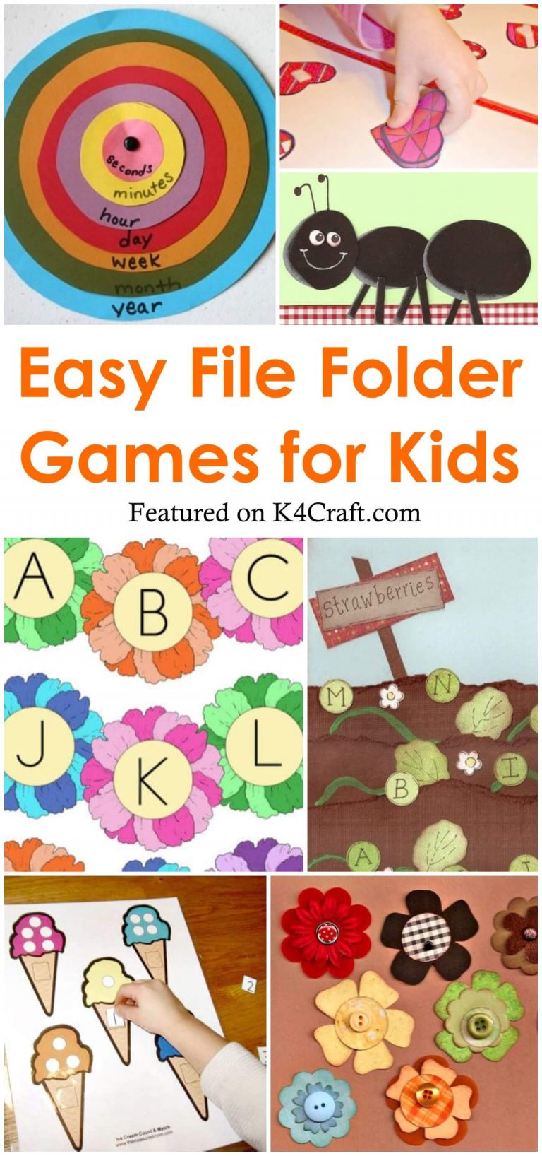 Easy to Make File Folder Games for Kids - K4 Craft