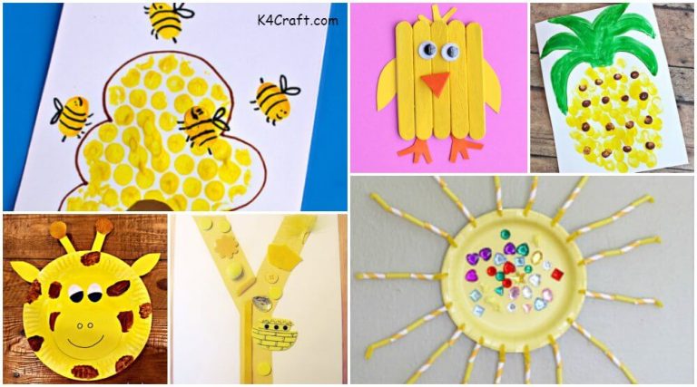 Yellow Crafts for Toddlers with Creative Activities! - K4 Craft