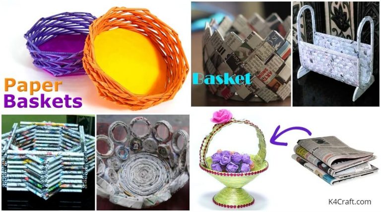 Super Easy Woven Newspaper Storage Baskets (Video Tutorials) - K4 Craft
