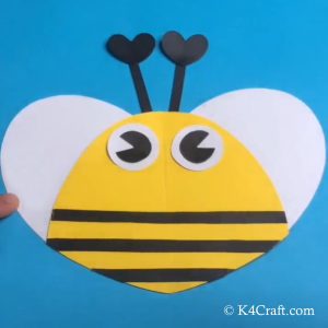 Paper Bee Craft for Kids – Step by Step Tutorial - K4 Craft