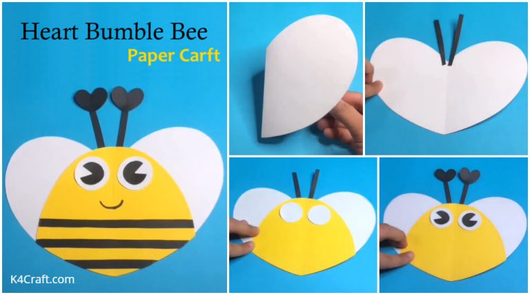 Paper Bee Craft for Kids – Step by Step Tutorial - K4 Craft