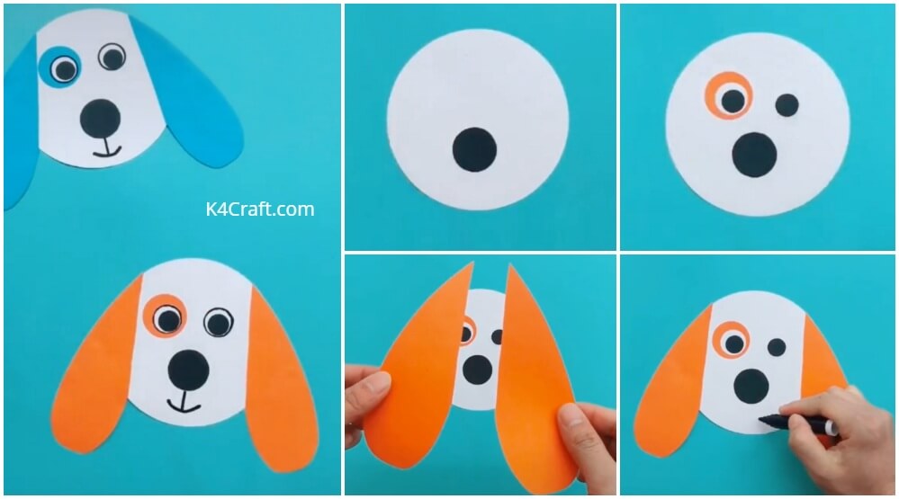 Paper Dog Craft For Kids Step By Step Tutorial K4 Craft