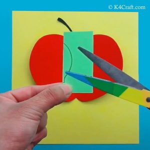 How To Make Paper Apple Card Craft - Step by Step Tutorial - K4 Craft