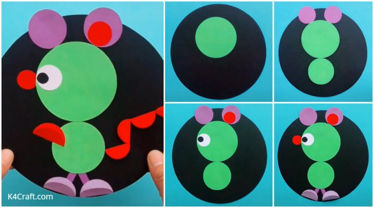 Paper Circle Mouse Craft for Kids – Step by Step Tutorial - K4 Craft