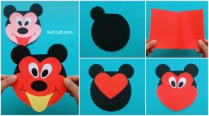 Mickey Mouse Paper Craft for Kids – Step by Step Tutorial - K4 Craft