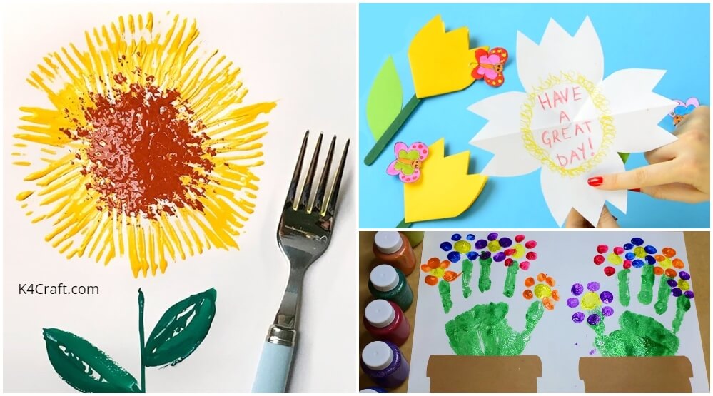 Easy Flower Crafts For Preschoolers And Toddlers K4 Craft Easy Flower Crafts For Preschoolers And Toddlers K4 Craft