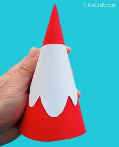 Cone Santa Paper Craft for Kids – Step by Step Tutorial - K4 Craft