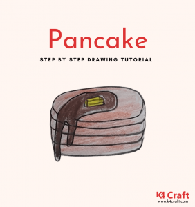 How to Draw a Pancake for Kids - Easy Step by Step Tutorial - K4 Craft