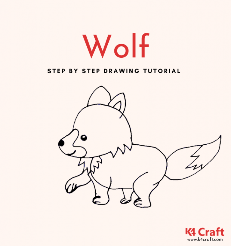 How to Draw a Wolf for Kids - Easy Step by Step Tutorial - K4 Craft