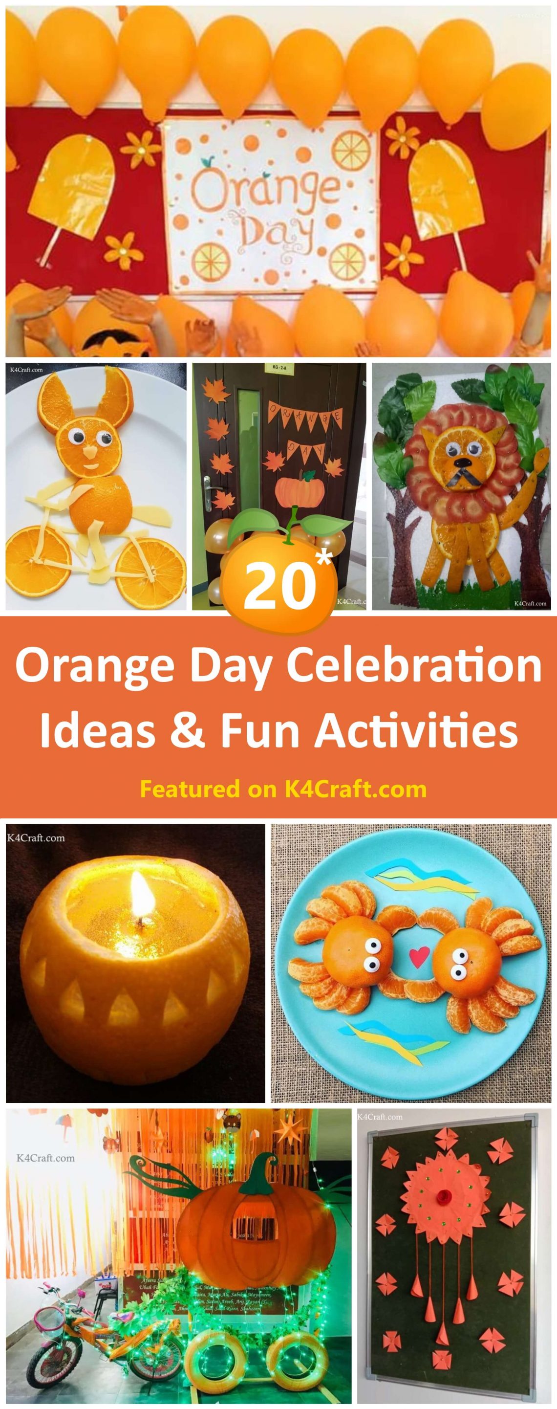 Orange day celebration ideas fun activities pin K4 Craft Orange day celebration ideas fun activities pin K4 Craft