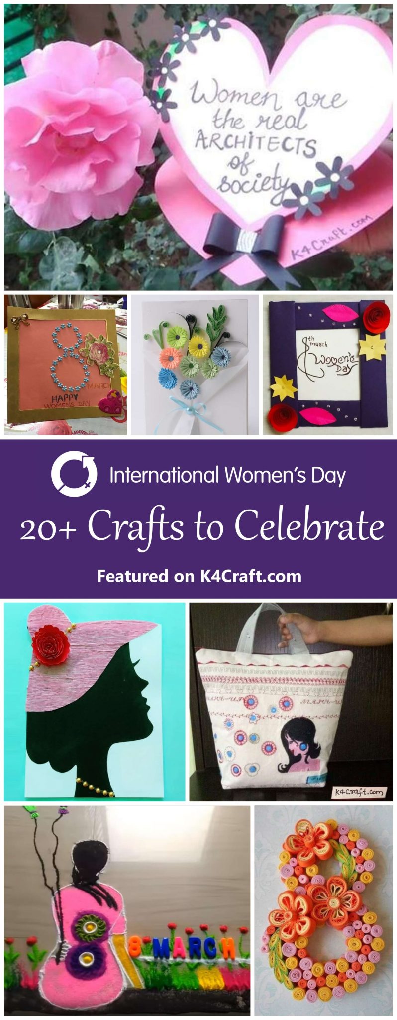 20+ International Women's Day Crafts to Celebrate on 8 March - K4 Craft